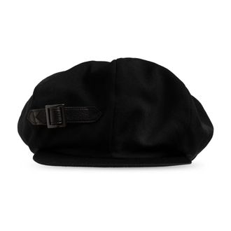 Yohji Yamamoto Casquette aus Wollgabardine mit 8 Bahnen - - Accessories - Herren - Schwarzk - XL