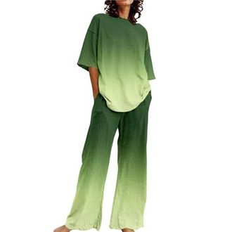 Generic Ensemble de salon pour femme 2 pi&egrave;ces pour femme avec poches amples, sweat-shirt et gilet et pantalon slim pour femme - Surv&ecirc;tement de sport pour femm