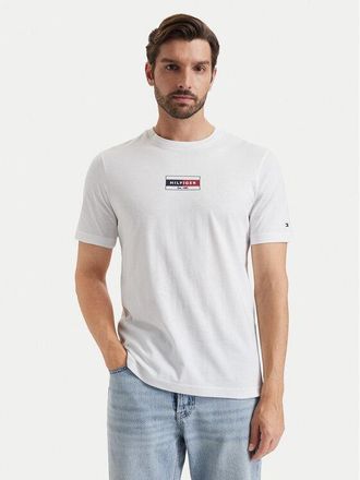 Tommy Hilfiger T-Shirt Brand Love MW0MW44882 Wei&szlig; Regular Fit