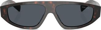 Prada lunettes de soleil à monture géométrique - Marron