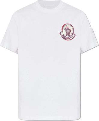 Moncler Homme, Tops, Blanc, Taille: S T-Chemises