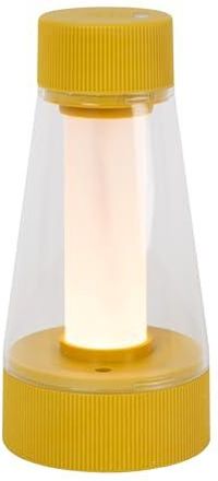 Lucide LORALI - wiederaufladbare Tischlampe Innen/Außen - Akku/Batterie - Ø 7,7 cm - LED Dim. - 1x1,2W 2600K/3000K - IP44 - Ockergelb