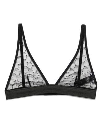 Dsquared2 soutien-gorge à logo en dentelle - Noir