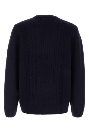 Carhartt Work in Progress Wool Blend Cable Knit Sweater - Navy