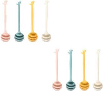 Aboofan 2 Sätze Honigrührer Erdnuss Bienenzucht Bienenwabe Kaffeesirupe Honig Sticks Honig Rührstab Honiglöffel Honig-rührstab Wiederverwendbar 4 Stück * 2