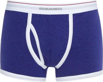 Dsquared2 slip de bain à bande logo - Bleu