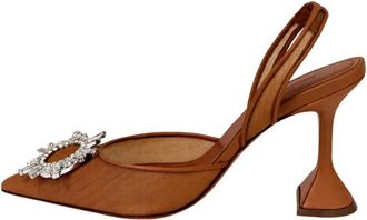 Amina Muaddi Femme, Chaussures, Brun, Taille: 39 EU Begum Mesh Sling 95