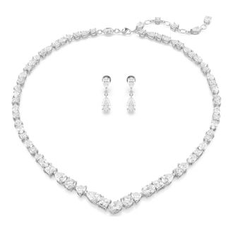 Swarovski Swarovski Unisex Mesmera Set Mixed Cuts Weiss Rhodium 5674306 - - Accessories - unisex - Grau - ONE SIZE