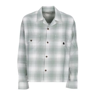 Carhartt Work in Progress Lang&auml;rmeliges Hemd mit Knopfleiste Misty Sage - - Blouses & Shirts - Damen - Gr&uuml;n - S
