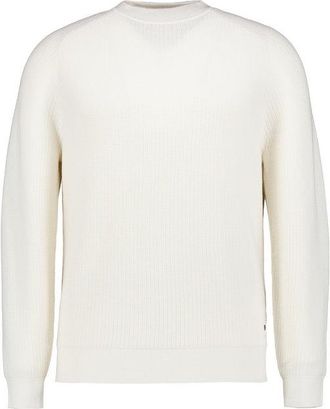 HUGO BOSS Herren Pullover wei&szlig; unifarben