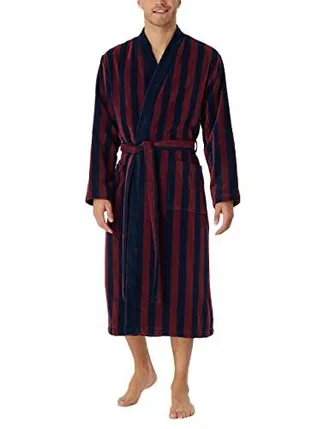 Schiesser Peignoir en Velours Doux, Bordeaux_178405, L Homme