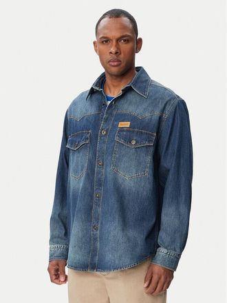HUGO BOSS Jeanshemd Ebant 50565401 Blau Oversize