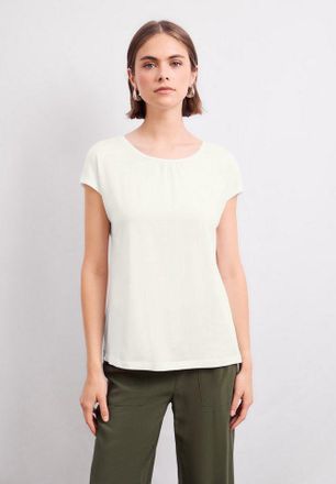 Street One T-Shirt aus elastischem Materialmix