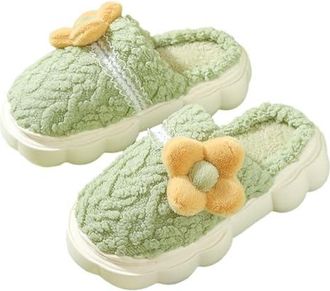 Generic Chausson Femme 37 Hiver Pantoufles Hiver Femme Pantoufles De Maison À Fond Plat En Peluche Pour Femmes Chaudes Décontractées À La En Peluche Chausson 