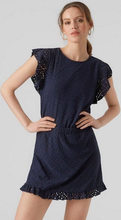 Vero Moda Rundhalsshirt VMTASSA SL FRILL TOP NOOS