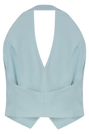 Pinko Womens Vest Moretta Light Blue Viscose Blazers Jacket