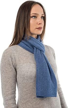 DALLE PIANE CASHMERE Écharpe 100% cachemire - Made in Italy - Femme/Homme, Couleur: Bleu clair, Taille unique
