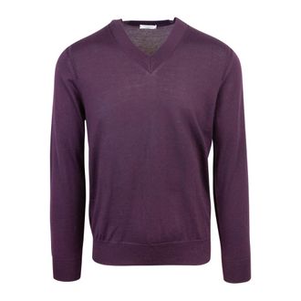 Paolo Pecora Pullover mit V-Ausschnitt - - Knitwear - Herren - Lila - M