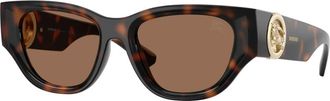 Burberry Femme, Accessoires, Brun, Taille: 52 MM Be4467U Lunettes de soleil oeil-de-chat