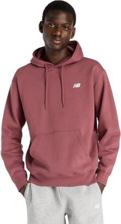 New Balance Sweat &agrave; Capuche en Polaire Essentials pour Homme, Bordeaux d&eacute;lav&eacute;, Taille L