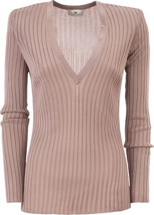 Elisabetta Franchi Chemise en maille de viscose avec d&eacute;tails logo