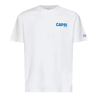MC2 Saint Barth Portland Baumwoll-T-Shirt mit Frontdruck - - Tops - Herren - Wei&szlig; - XL