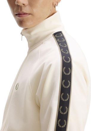 Fred Perry Logo-Embroidered Cotton-Blend Track Jacket - Ivory