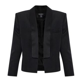 Balmain Femme, Vestes, Noir, Taille: 36 FR Blazer en laine