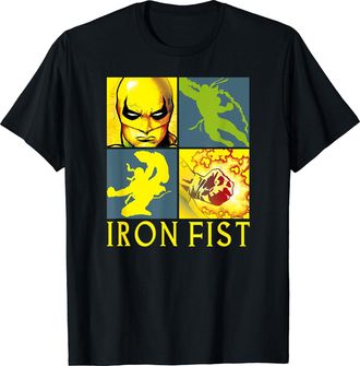 MARVEL Iron Fist Portrait And Logo Panels T-Shirt