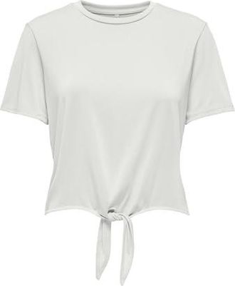 Only Onlhannah S/S Knot Top JRS, Cloud Dancer, S Femmes