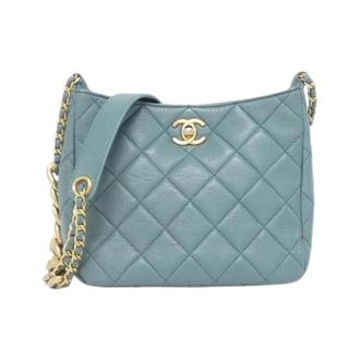 Chanel Pre-owned Lammfell Umh&auml;ngetasche - - Pre-owned - Damen - Gr&uuml;n - ONE SIZE