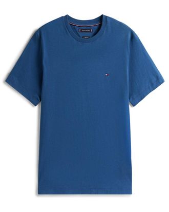 Tommy Hilfiger Softes T-Shirt mit kleiner Logo-Stickerei, Regular Fit in