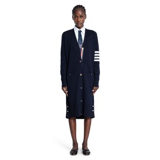 Thom Browne 4-Bar Long Cardigan in Merino Wool