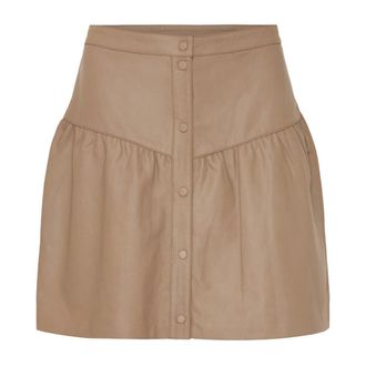 Notyz Skirt With Buttons Skind 11210 - - Skirts - Damen - Beige - M