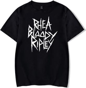 Generic Rhea Ripley Merch T-shirt &agrave; col rond et manches courtes pour femme et homme, Noir, 3XL