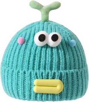 Generic Bonnet tricot&eacute; fantaisie pour femme avec cache-oreilles Motif saucisse, 02 bleu ciel, taille unique