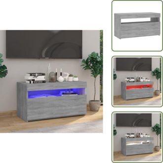 vidaXL Vidaxl - Meuble tv avec lumi&egrave;res led Sonoma gris 75x35x40 cm - Meuble Tv - Meuble T&eacute;l&eacute;viseur - T&eacute;l&eacute;vision Murale - Support Tv - Unit&eacute; Tv
