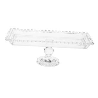 Valiclud Kristallglas Obstplatte Transparent Stabiles Umweltfreundliches Glas Vielseitig f&uuml;r Snacks Dessert Party Hochzeit Rechteckiges Design Langlebiges Serv