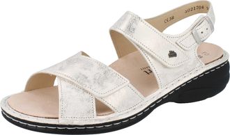 Finn Comfort Linosa Damen Sandalen Sommersandale creme gold oro Glattleder