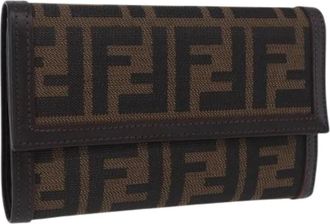 Fendi Portefeuille Trifold Pre-owned - Femme - Pre-owned - Brun - Taille: ONE Size