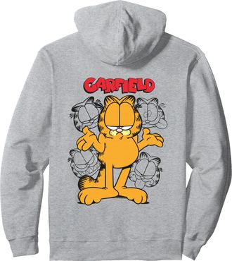 Garfield Comic Retro Style Artwork Crazy Cat Stimmung Fun Comedy Pullover Hoodie