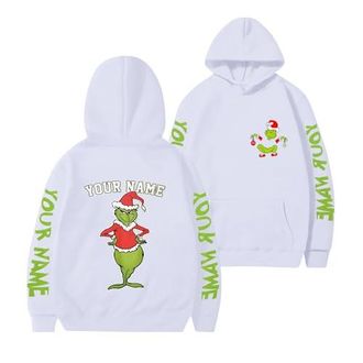 Generic Le Grinch Sweat Femme A Capuche Pyjama Femmes De Costume Christmas Adulte Hiver Polaire Vetement Noël The Pilou Sweatshirts Plaid Chaud Oversize Vêtem