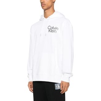 Calvin Klein Wei&szlig;er Kapuzenpullover mit Tasche - - Sweatshirts & Hoodies - Herren - Wei&szlig; - XL