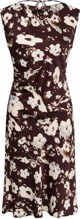 Soaked In Luxury Clero Midi Bedrucktes Kleid - - Dresses - Damen - Braun - L