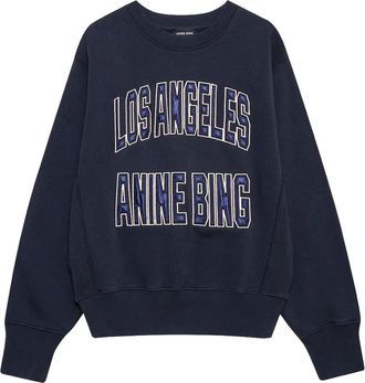 Anine Bing Femme, Sweatshirts et sweats &agrave; capuche, Noir, Taille: 42 FR Harry Shrunken SweaT-shirt