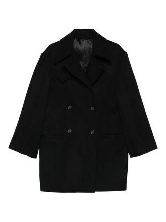 Toteme manteau Broad &agrave; boutonni&egrave;re crois&eacute;e - Noir