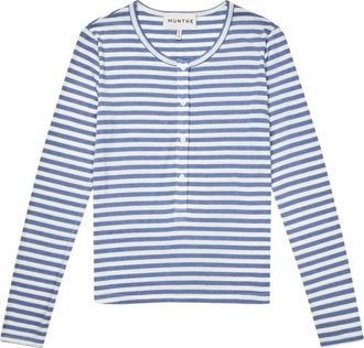Munthe Langarm Strickoberteil - - Tops - Damen - Blau - S