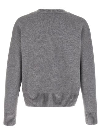 Ami Mens Gray Wool Cardigan Clothing
