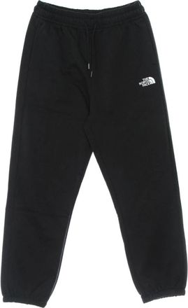 The North Face Schwarze- pl&uuml;schige Oversized Jogginghose - - Trousers - Damen - Schwarzk - L