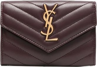 Saint Laurent Portemonnaie mit Zickzackmuster - Rot